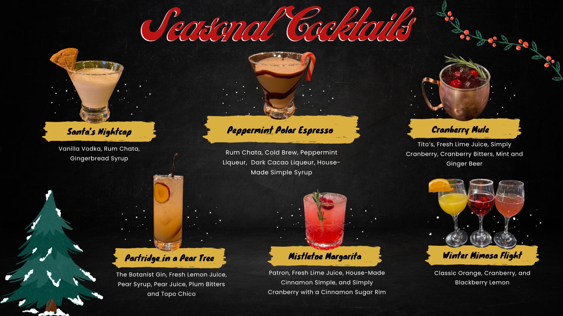 COCKTAILS - Home to 24 distinctive craft beers, enticing wine flights ...